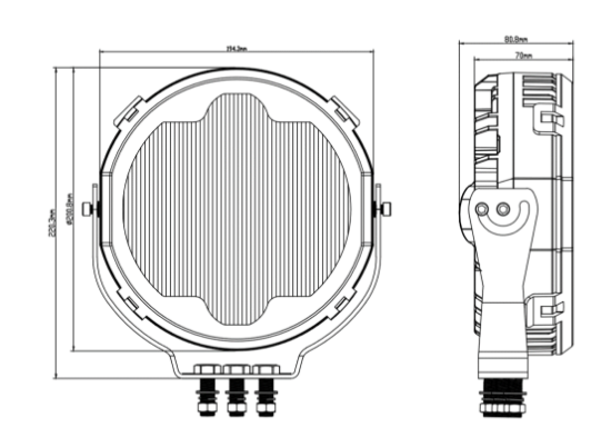 Straits LED Crane Safety Light, 140W Red Light, 20260041